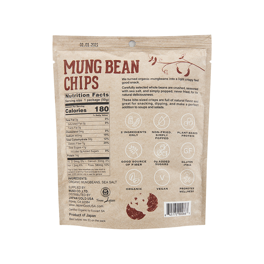 ORGANIC MUNGBEAN CHIPS - MUSO CO., LTD.